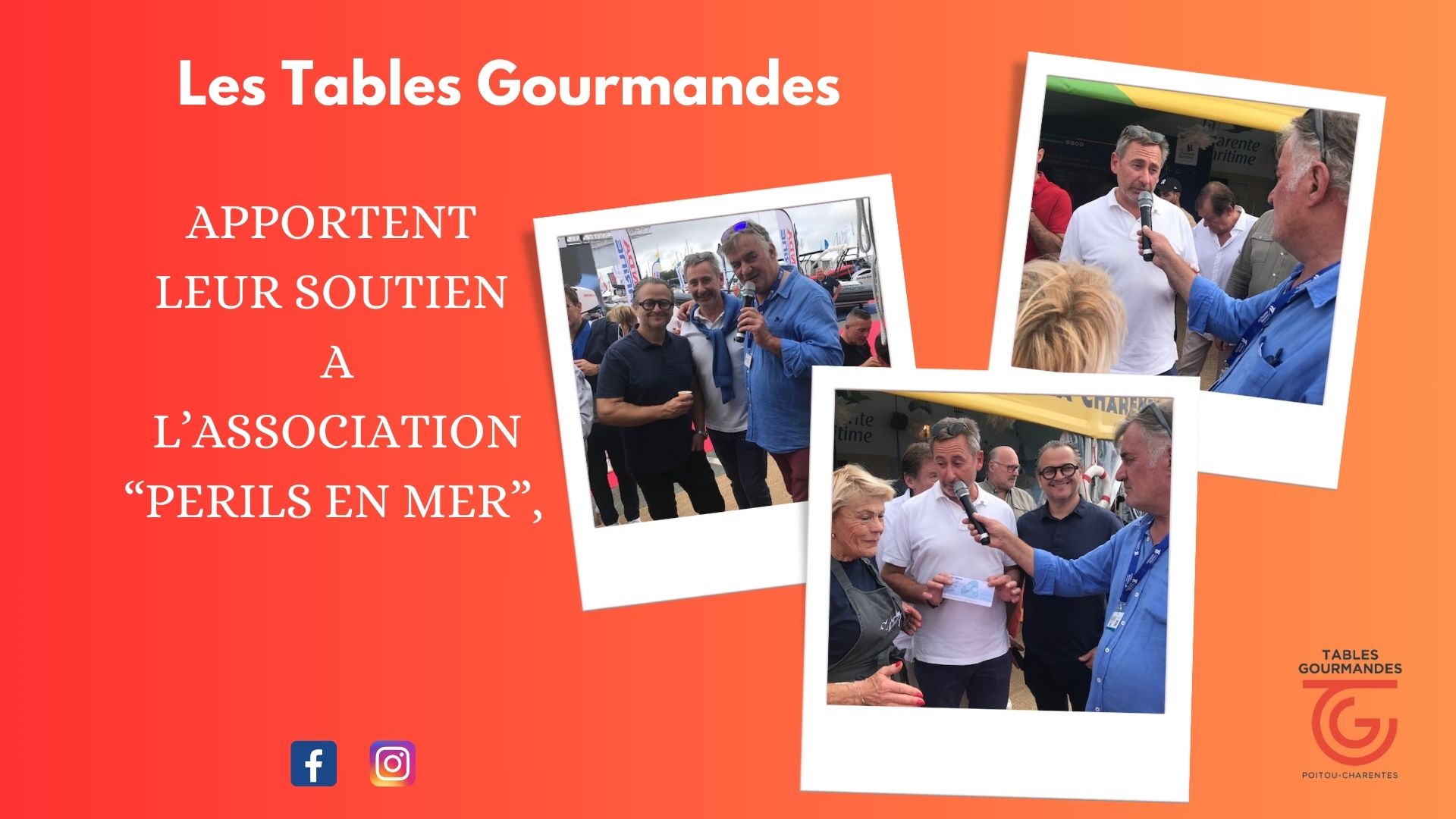 Un don à l'association "Périls en Mer" - Tables Gourmandes